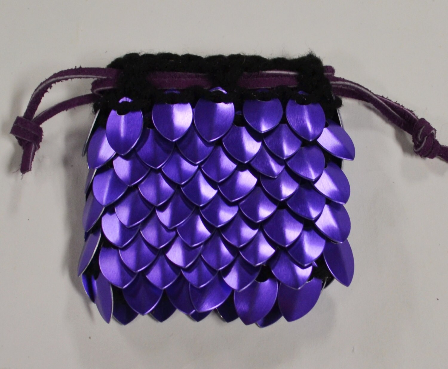 Scalemail Armor Dice Pouch in Knitted Dragonhide Purple - Etsy