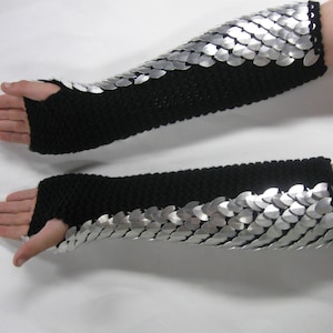 Dragon Scale Gauntlets Knitted Dragonhide Armor Elbow Length Custom ...