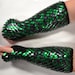 Scalemail Gauntlets in Knitted Dragonhide Armor, Elbow Length Custom ...
