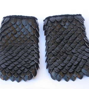 Scale Mail Gauntlets in Knitted Dragonhide Armor Choose Your - Etsy