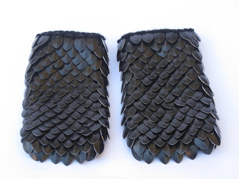Scale Mail Gauntlets in Knitted Dragonhide Armor Choose Your - Etsy