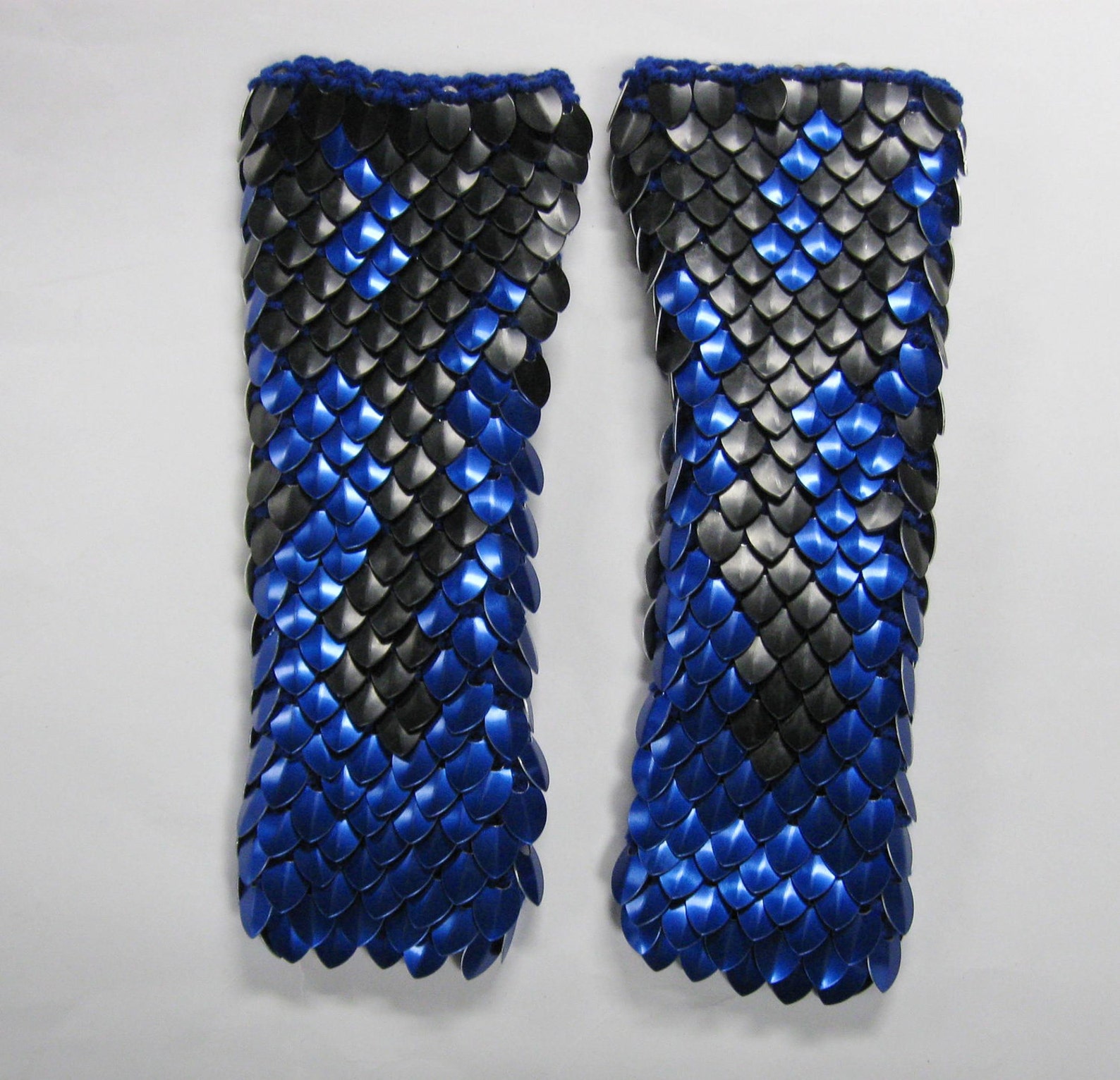 Scale Maille Knitted Dragonhide Armor Gauntlets Elbow Length Fully ...