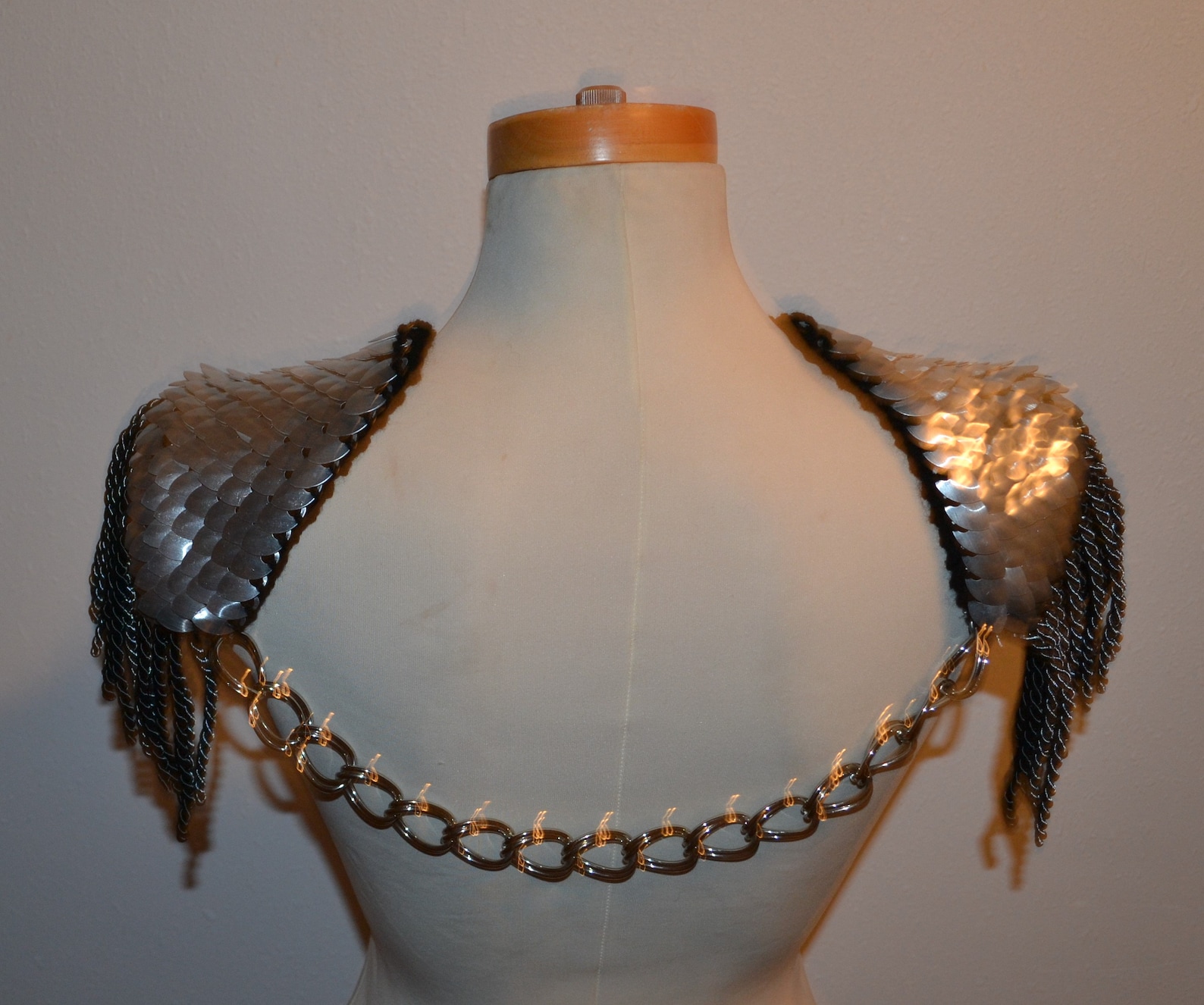 Silver Epaulets With Bullion Fringe and Chains Modern Major - Etsy