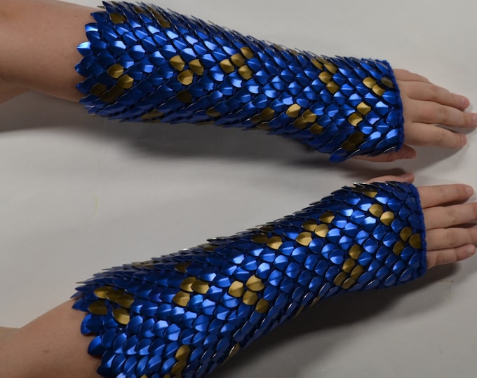 Dragon Scale Armor Gauntlets Knitted Scalemail Custom Made for - Etsy