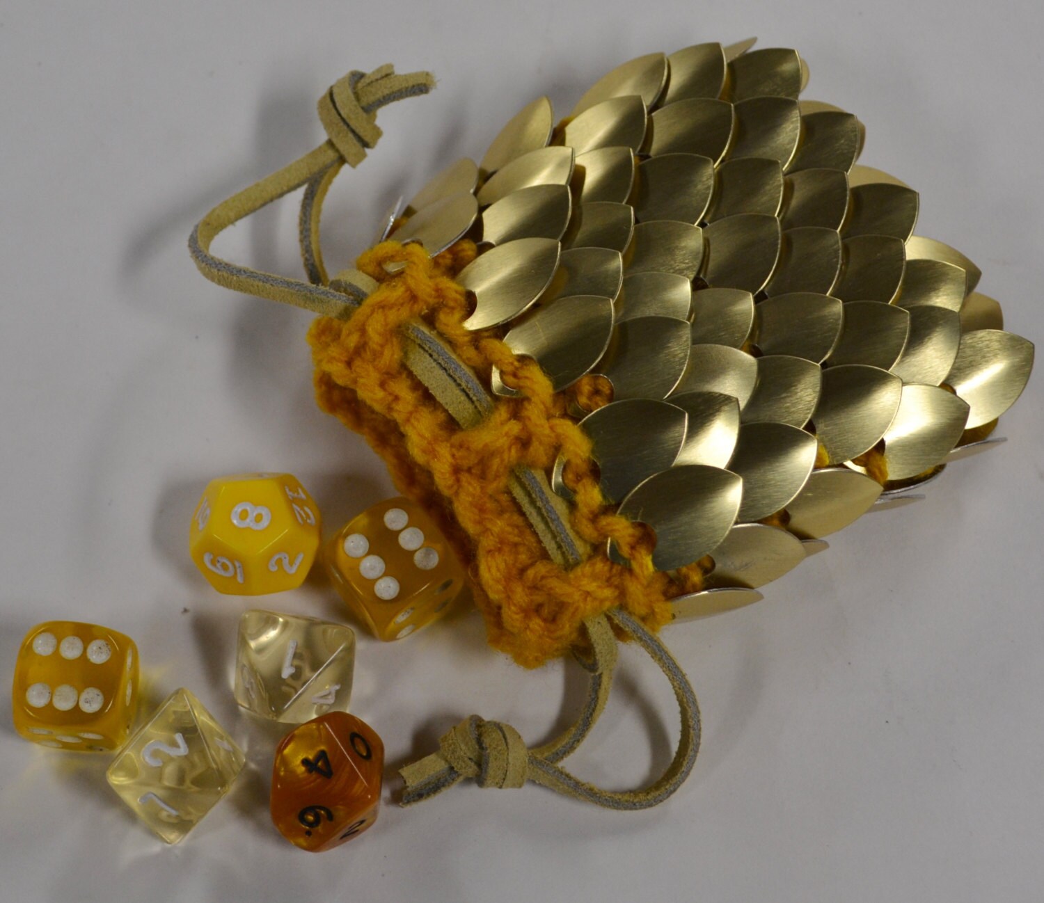 Dice Pouch in Knitted Dragonhide Scalemail Armor Dragon Horde - Etsy