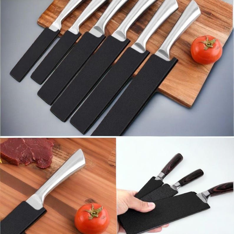 10-piece Universal Knife Edge Guards – Felt-lined Knife Sheath Set ...