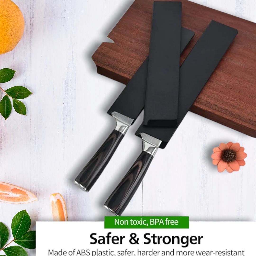 10-piece Universal Knife Edge Guards – Felt-lined Knife Sheath Set ...