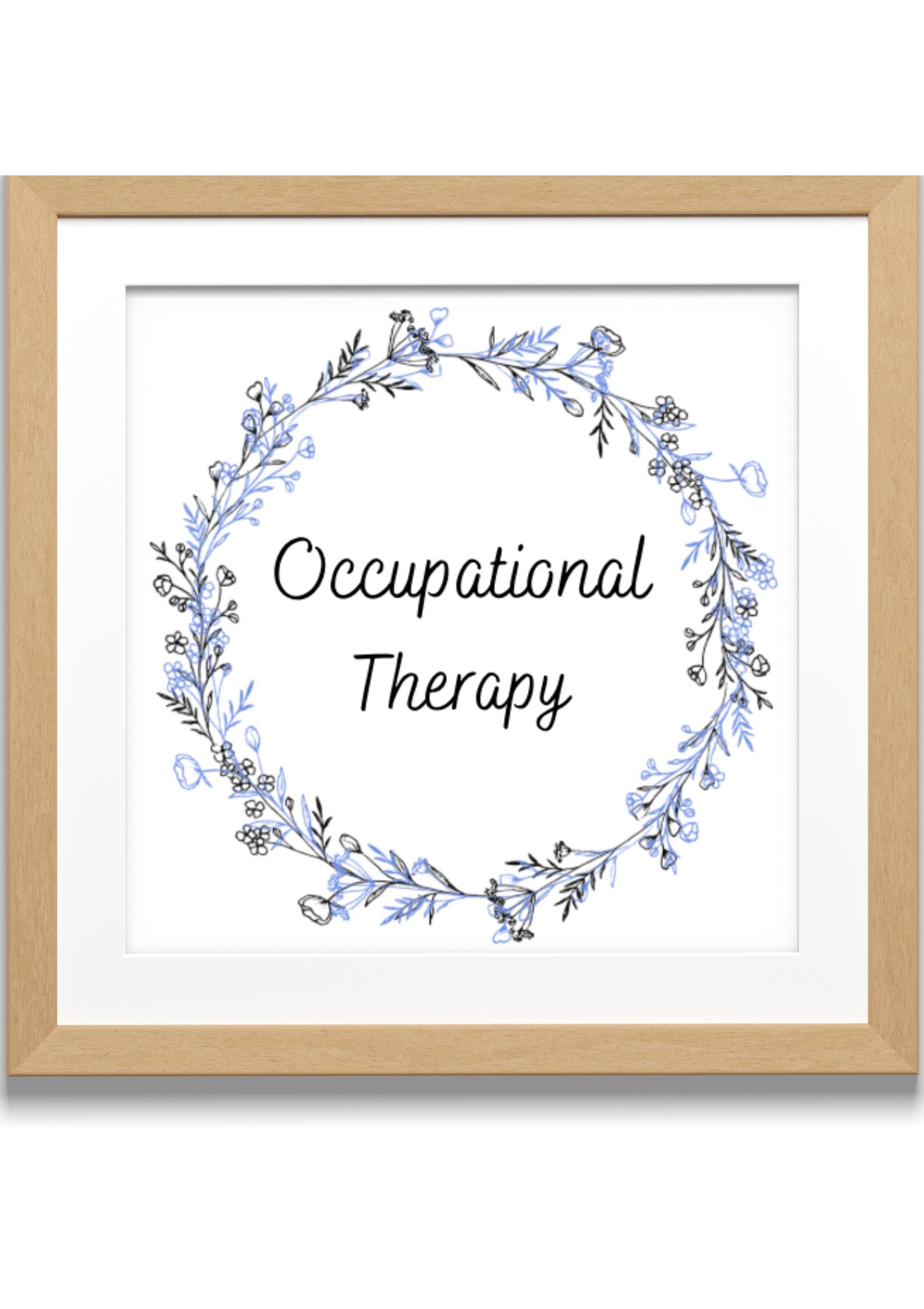 Occupational Therapy Logo With Floral Design - Digital Download - Etsy