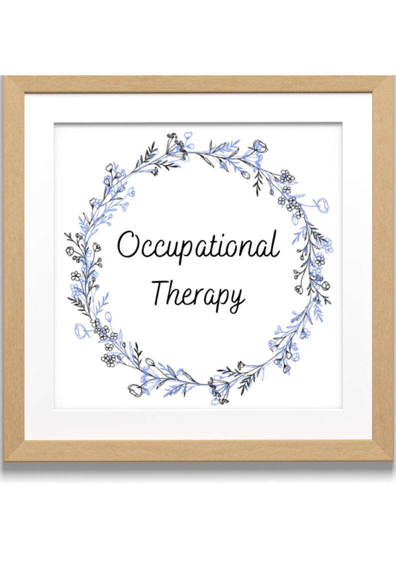 Occupational Therapy Logo With Floral Design - Digital Download - Etsy
