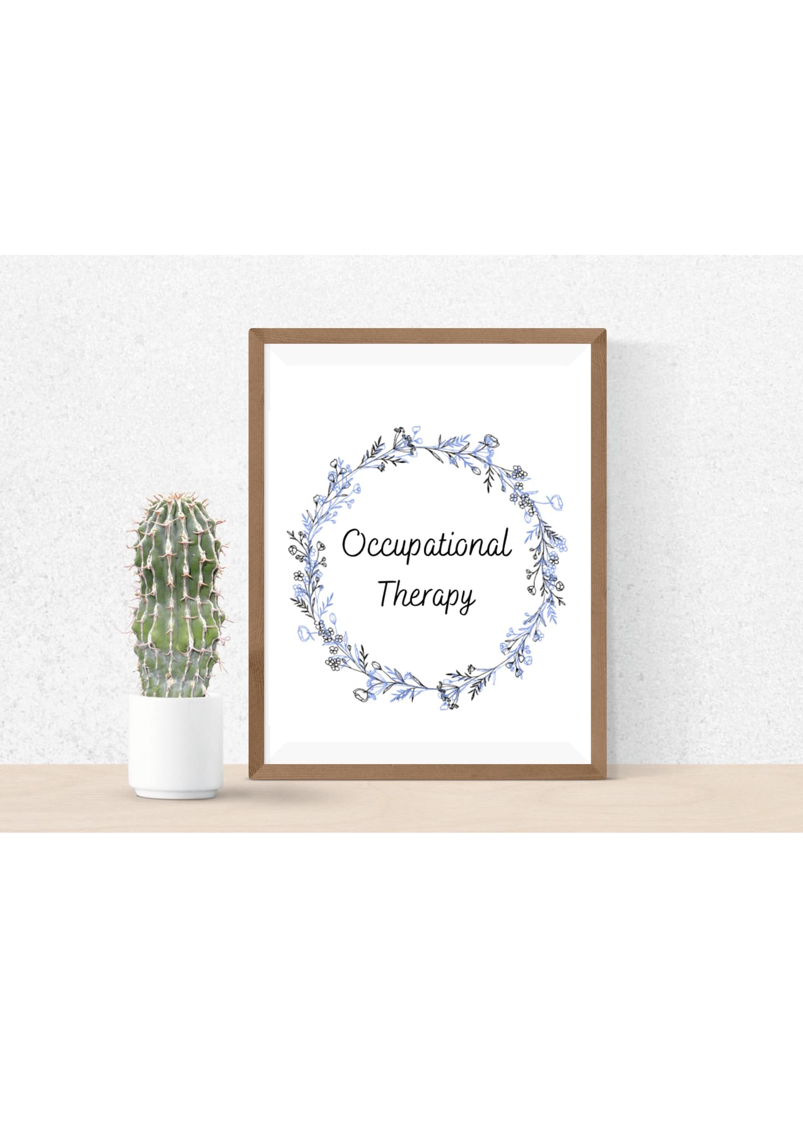 Occupational Therapy Logo With Floral Design - Digital Download - Etsy