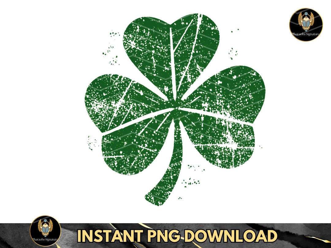 3 Leaf Clover Distressed, Clover Svg, Lucky Clover SVG File for Cricut ...
