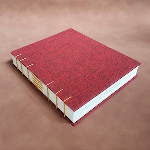 Handmade Coptic Binding Notebook A5+ | 150 Sheets Blank Book | Japanese Canvas Cover | Custom ...