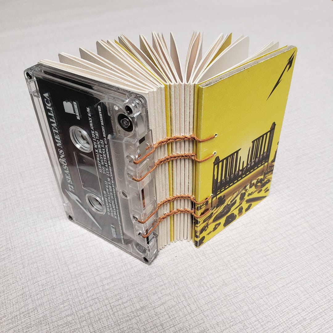 Pocketbook - Metallica - Upcycled Cassette Cover Journal - Perfect for ...