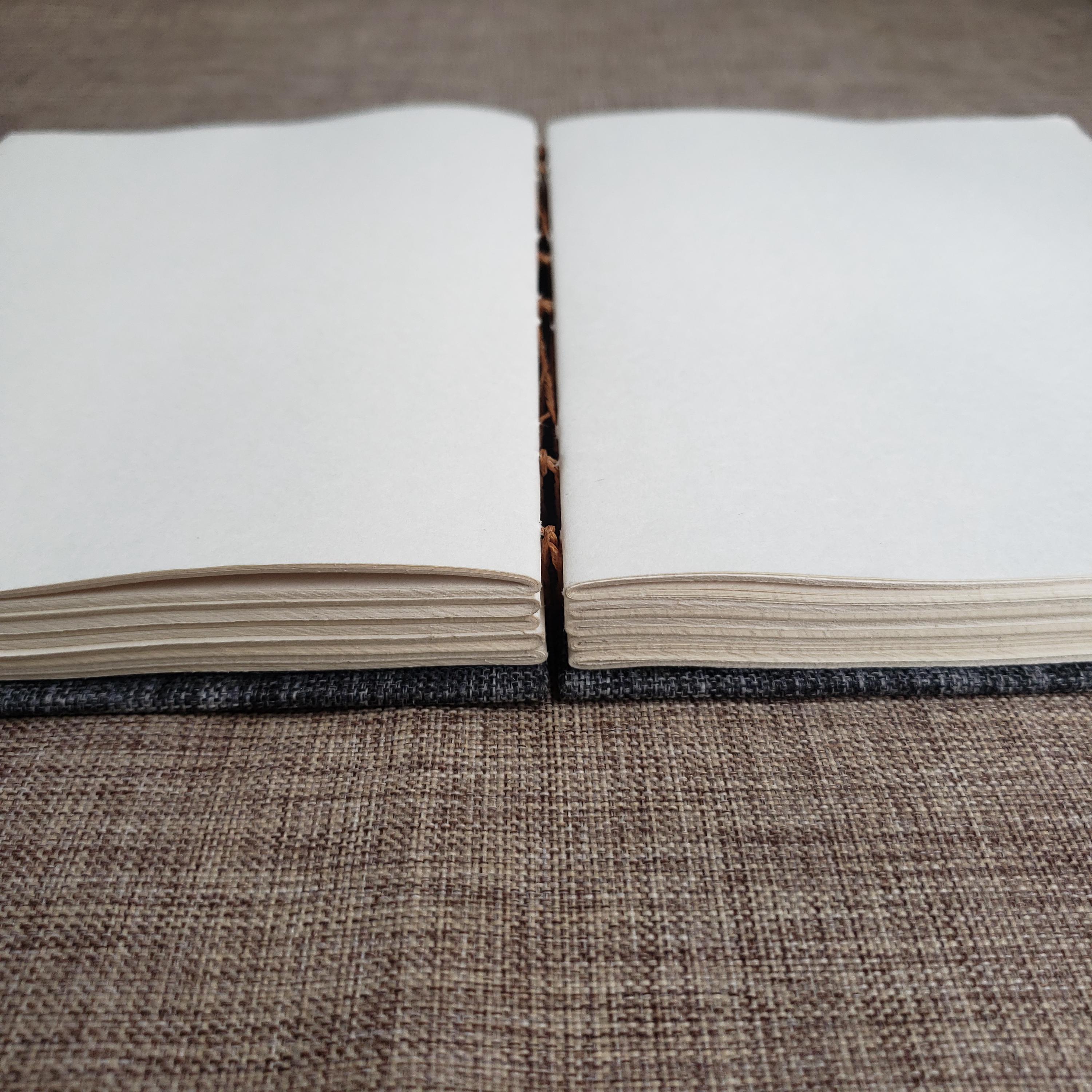 Handmade A5 Coptic Binding Notebook – Japanese Canvas Cover, 200 Pages ...