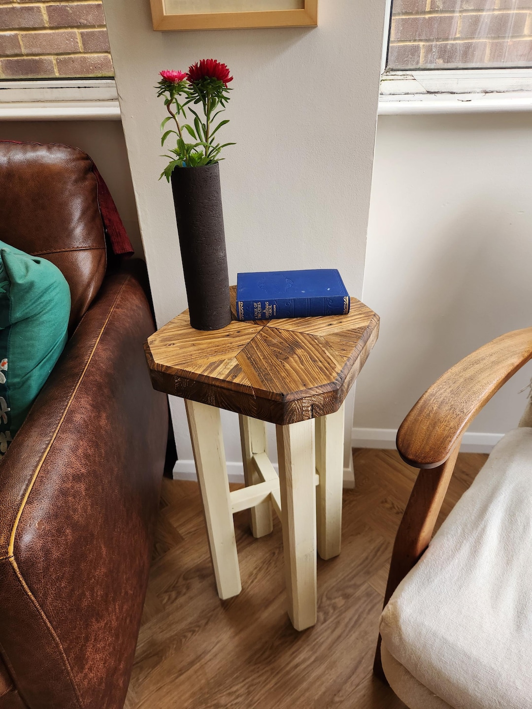 Rustic Farmhouse Side Table, Hand Crafted From Reclaimed Pallet Wood - Etsy