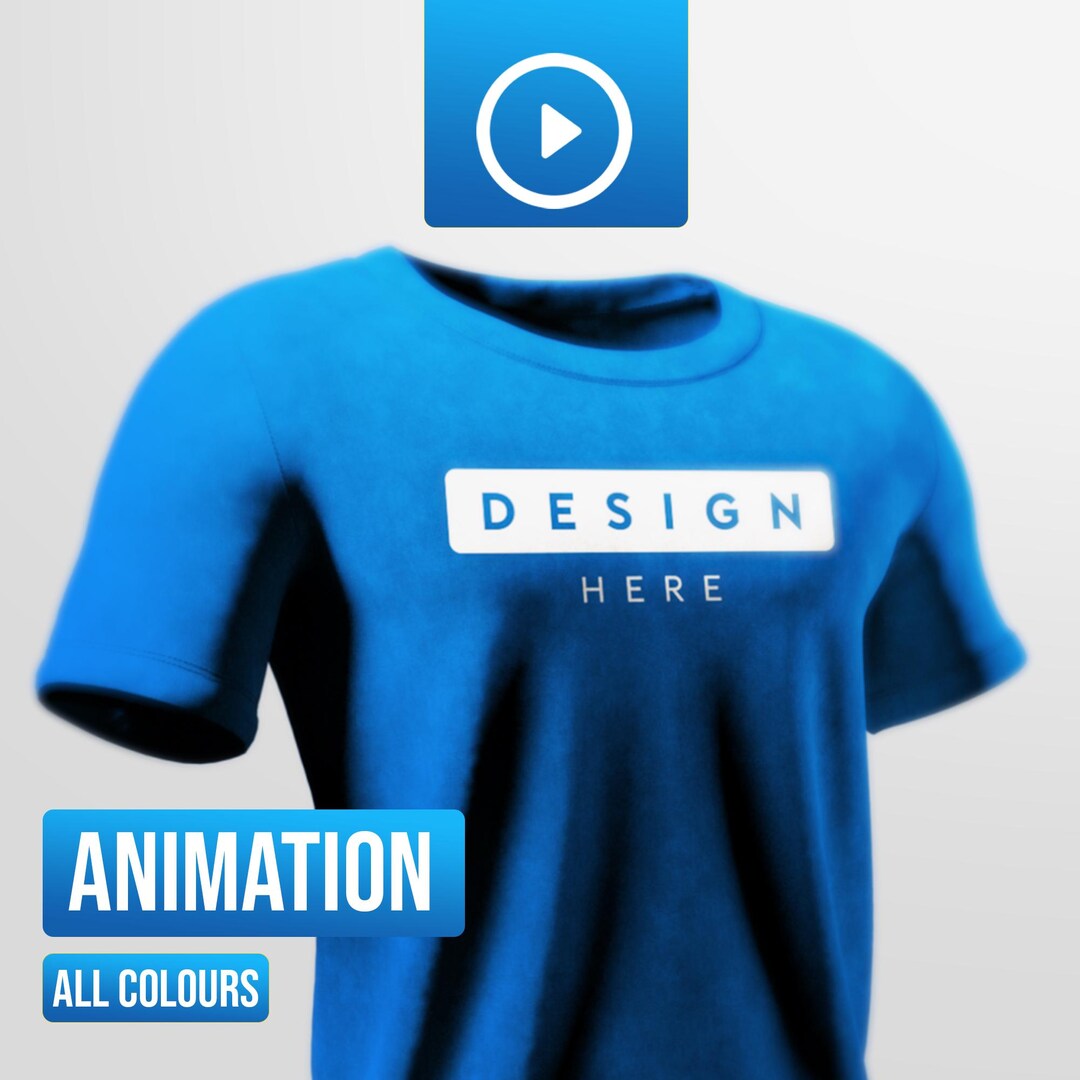 T-shirt 3D Animation Mock up Video, Video T-shirt Mock up Design Video ...