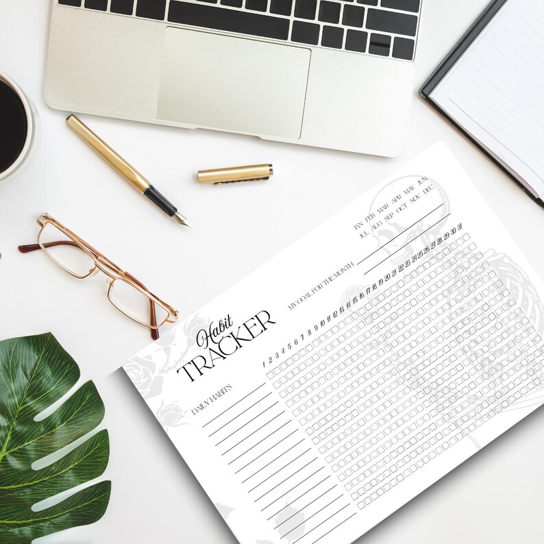Gothic Habit Tracker Printable Instant Download | Undated Routine ...