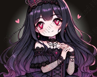 Cute Little Angry Princess Chibi Sticker Emote for Twitch Discord Kik ...