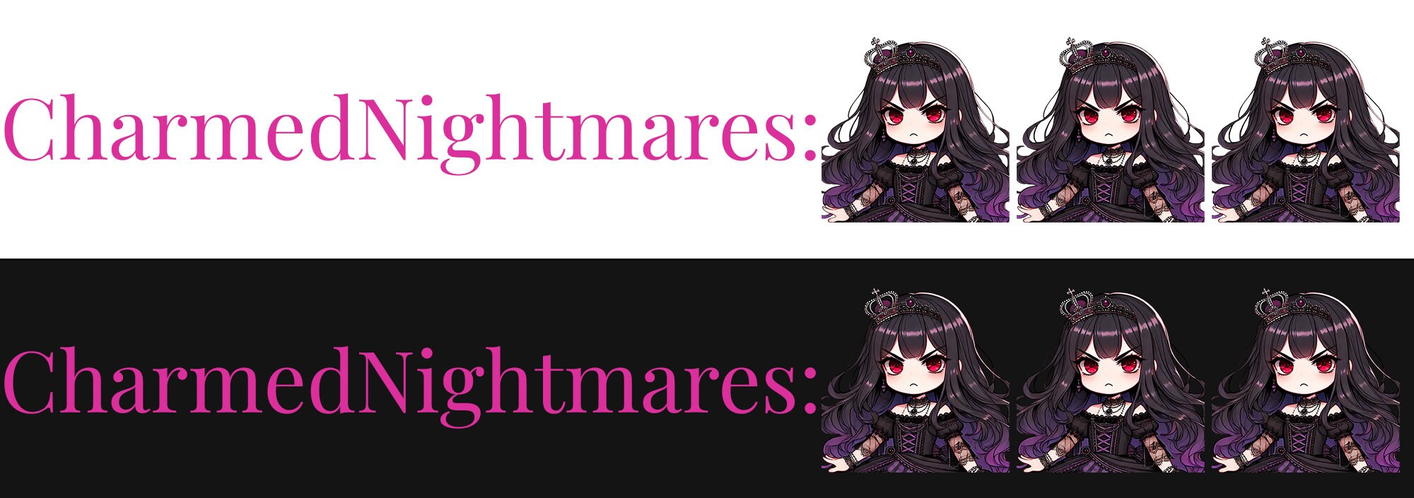 Cute Little Angry Princess Chibi Sticker Emote for Twitch Discord Kik ...