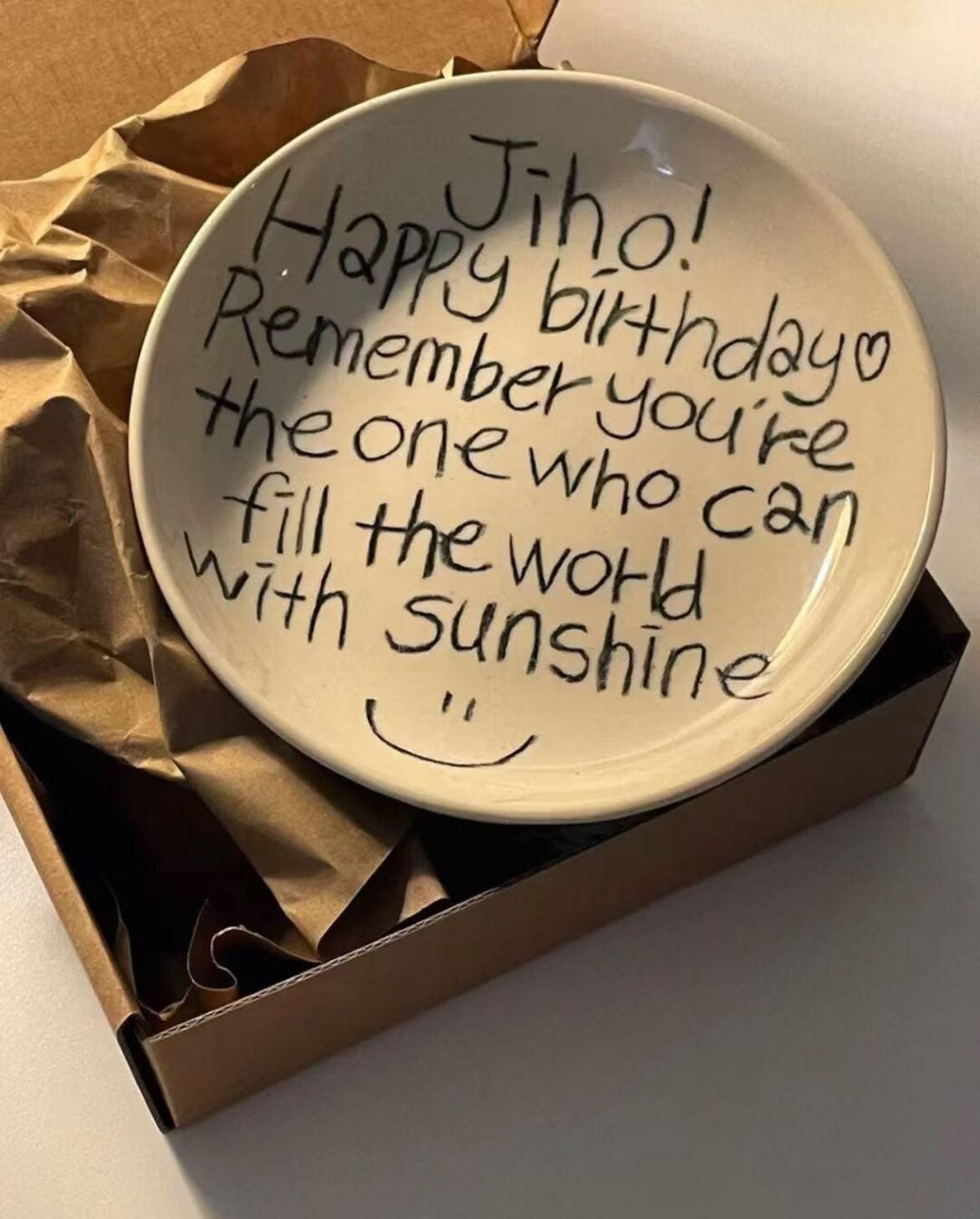 Personalized Plate for Birthday, Custom Ceramic Plate With Handwritten ...