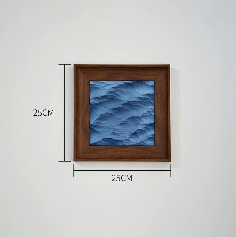 Eternal Tides: Hand-carved Ocean Wave in Wood | Textured Wooden ...
