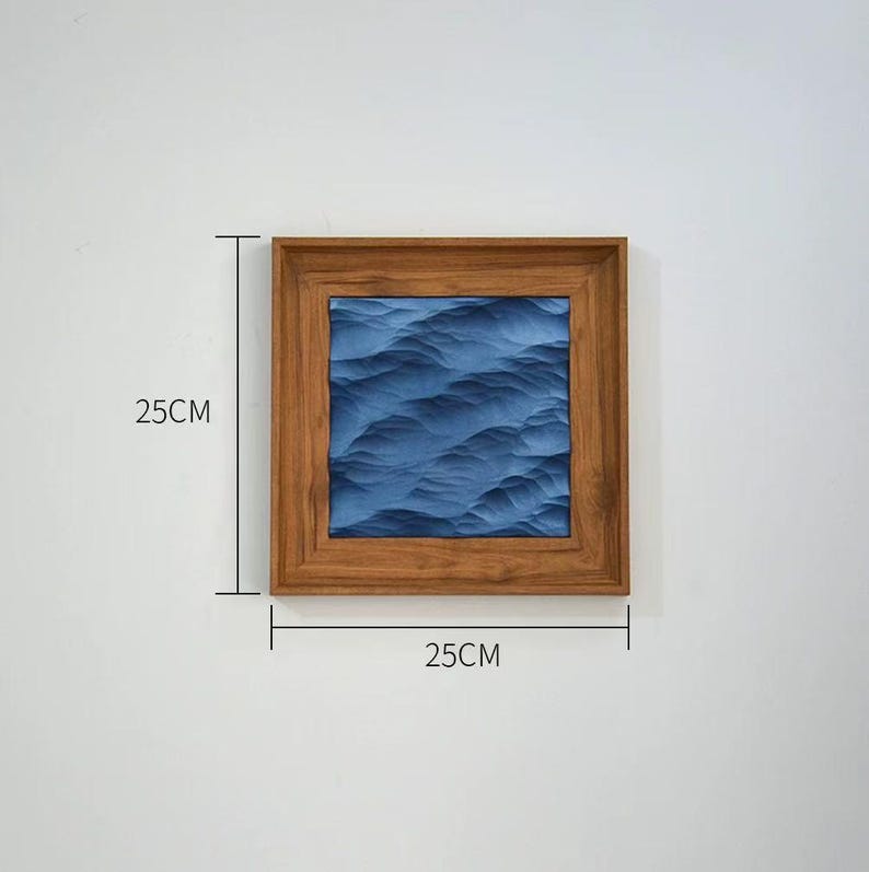 Eternal Tides: Hand-carved Ocean Wave in Wood | Textured Wooden ...