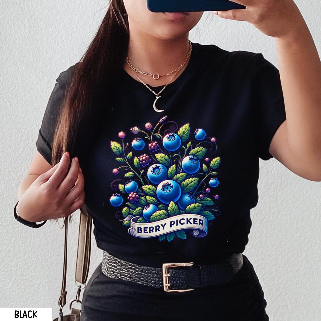 Berry Picker Shirt, Blueberry Shirt, Indigenous Design, Berry Picking ...