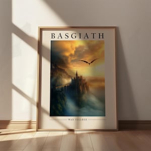 Basgiath Fourth Wing Art Print, UNFRAMED Vertical Basgiath Academy Art ...