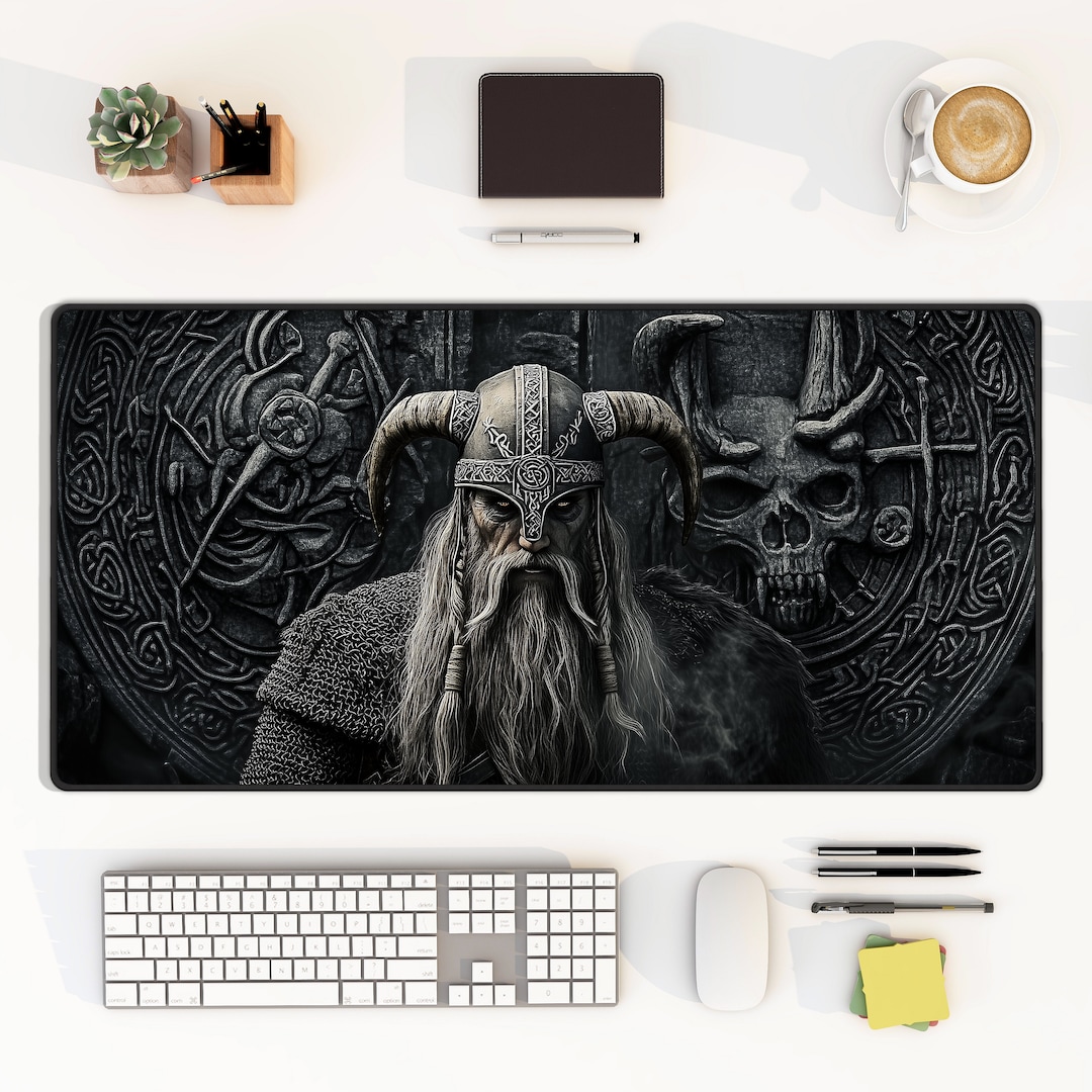Viking Desk Mat, Aesthetic Mousepad, XL Gaming Desk Mat, Viking Lover ...
