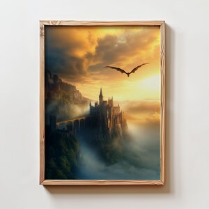 Basgiath Fourth Wing Art Print, UNFRAMED Vertical Basgiath Academy Art ...