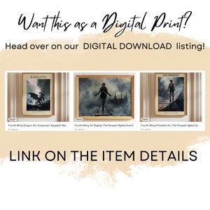 Fourth Wing Art Print, UNFRAMED Vertical Parapet Paiting Art Poster ...