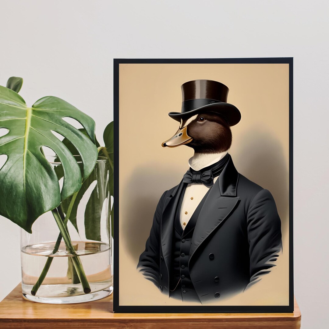 PRINTABLE Duck Art Vintage Photography Animal Art Victorian Duck Art ...