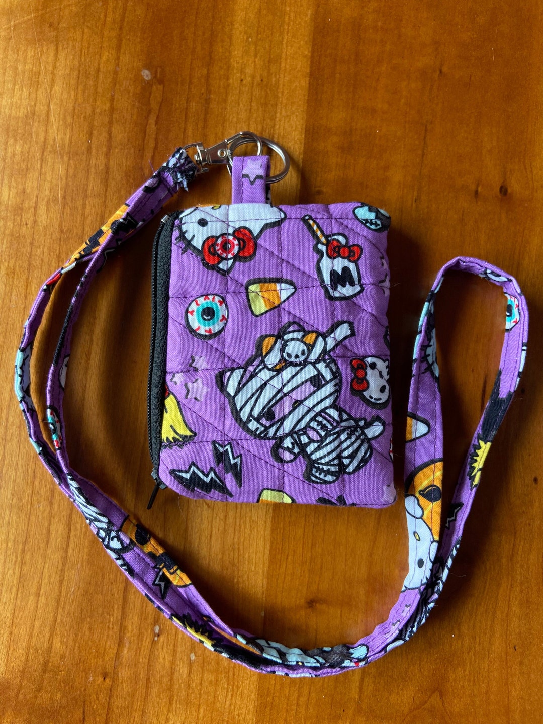 Quilted Hello Kitty Halloween Card Pouch and Lanyard - Etsy