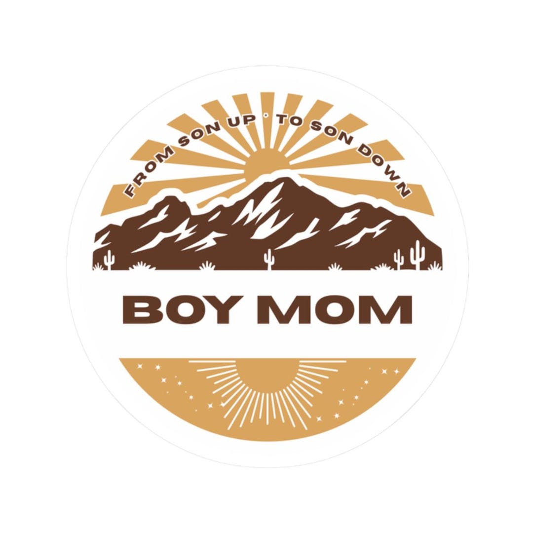 Boy Mom Sticker, Gift for Mom, Mountain Sunset Decal, Gift for Her ...