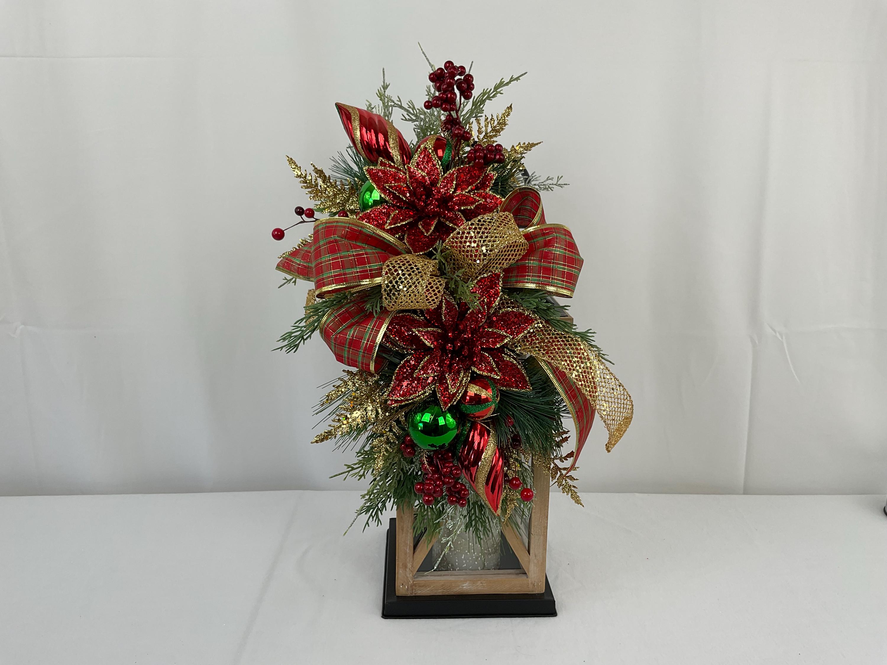 Handmade Christmas Lantern Topper/swag - Etsy