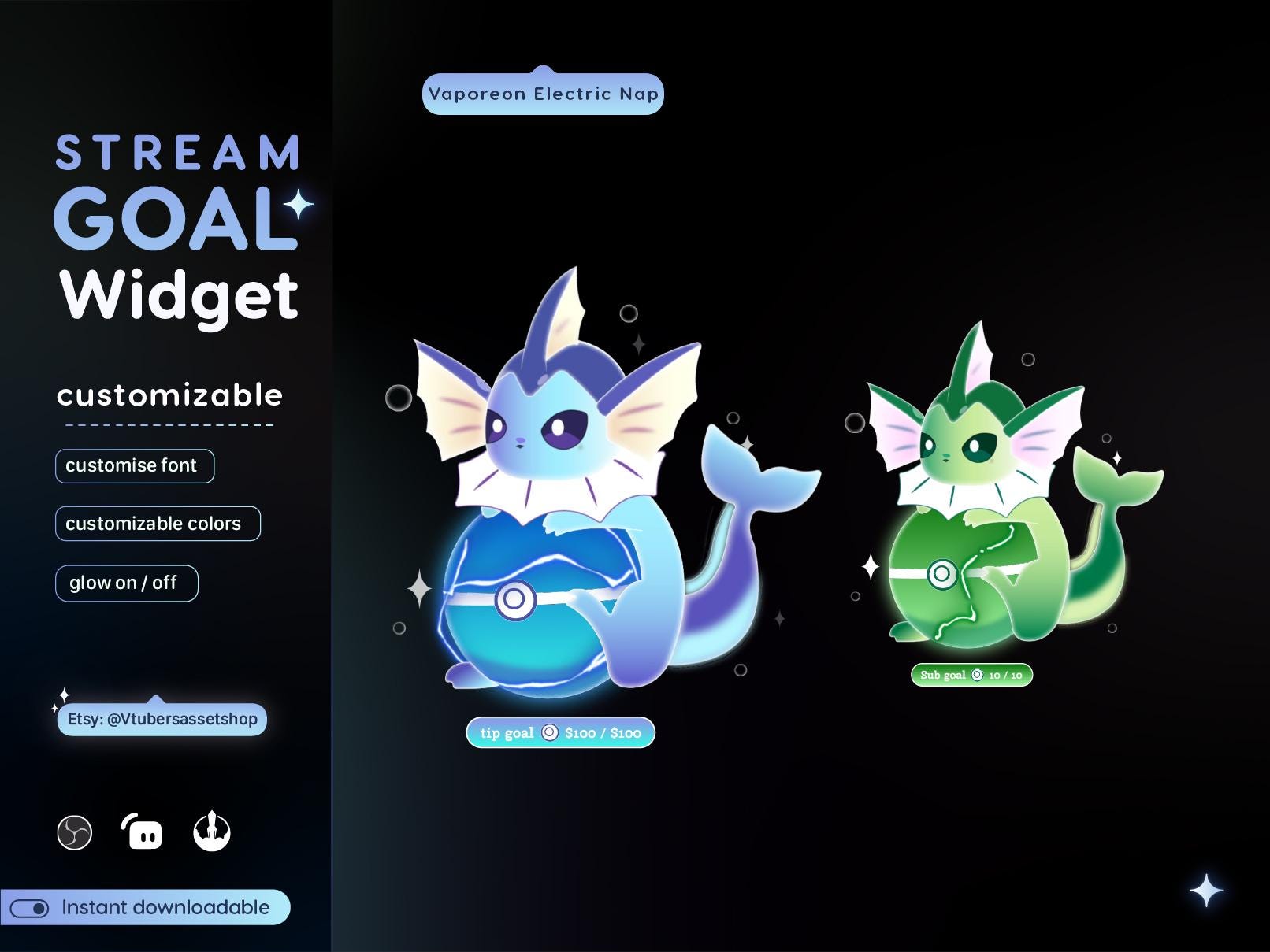 Streaming Goal Widget | Twitch, Streamelements, Streamlabs - Etsy