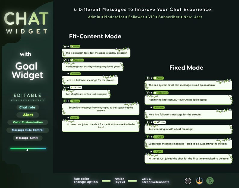 Customizable Plant Chat Widget: Twitch Stream Overlay (digital Download ...