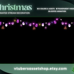 Xmas Animated Stream Decoration | Merry Christmas Twitch Overlay ...