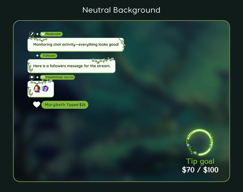 Plant Chat Widget Full CUSTOMIZABLE | Twitch Overlays | Pastel ...