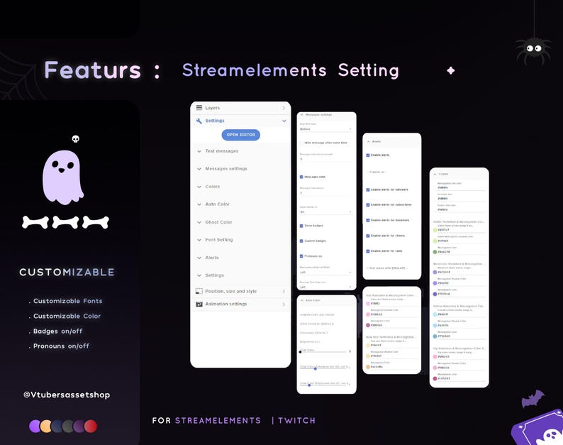 Halloween Spooky Twitch Chat Widget - Ghost Skull Theme (digital ...