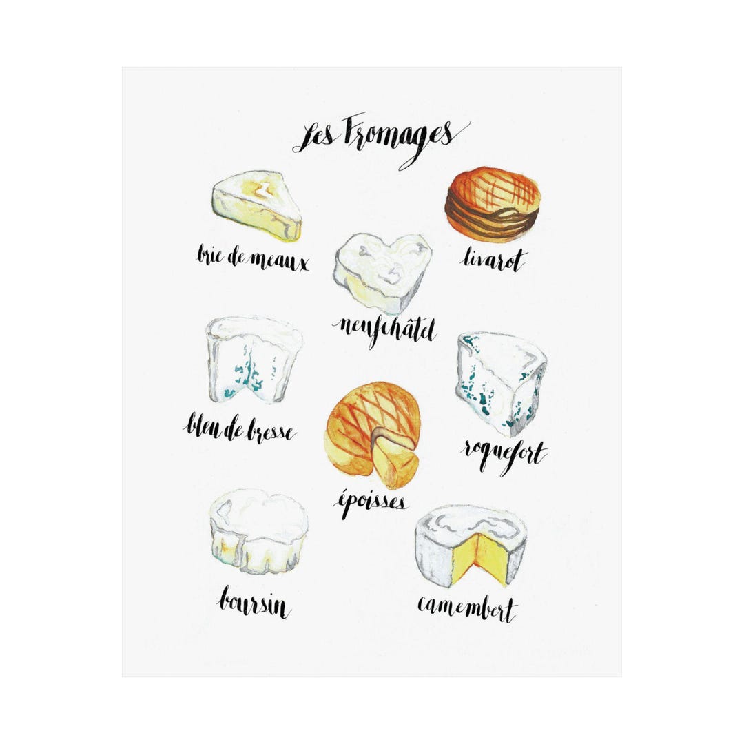 Les Fromages Poster - Etsy