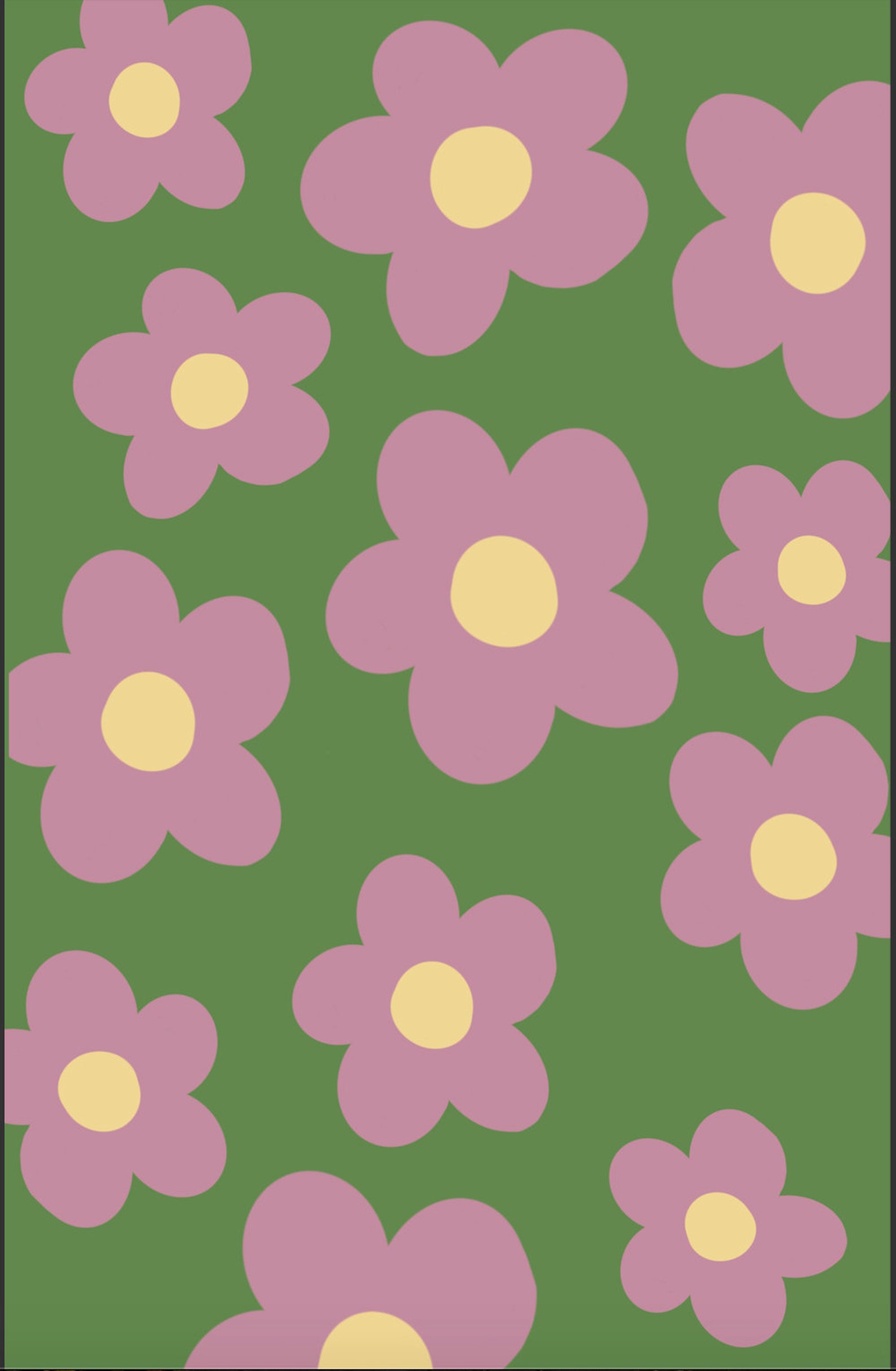 Groovy Purple Daisy Digital File Printable Poster - Etsy