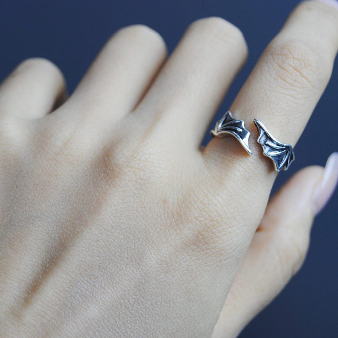 Unique Silver Dragon Wing Ringvintage Style Adjustable Dragon Wing ...