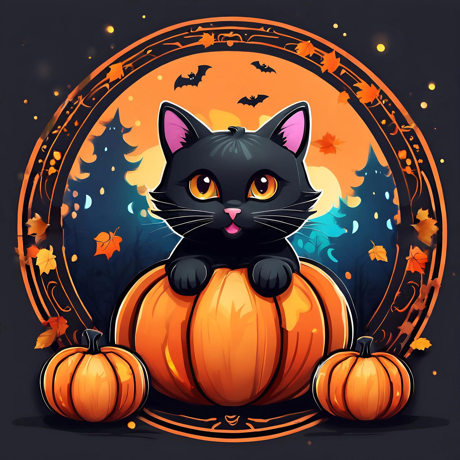 Clipart for Halloween Black Cat for Halloween Halloween Cat Cat for ...