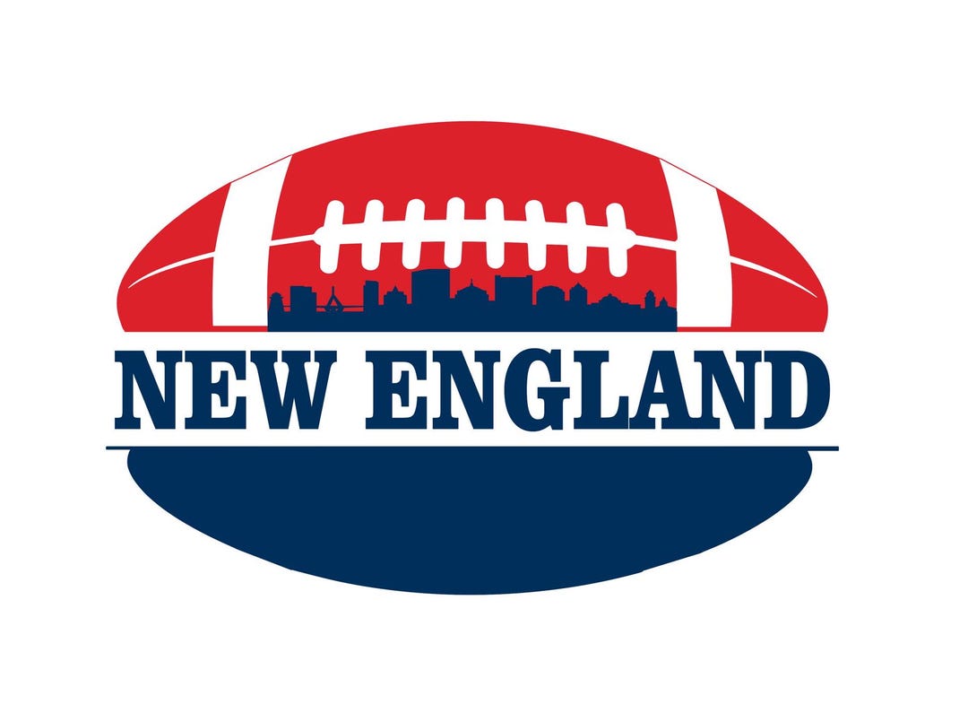 New England Boston Football Design With Skyline for Printing, Cutting ...