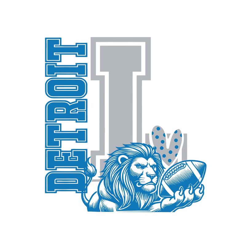 Detroit Football SVG: Cricut, Silhouette, Sublimation (digital Download ...