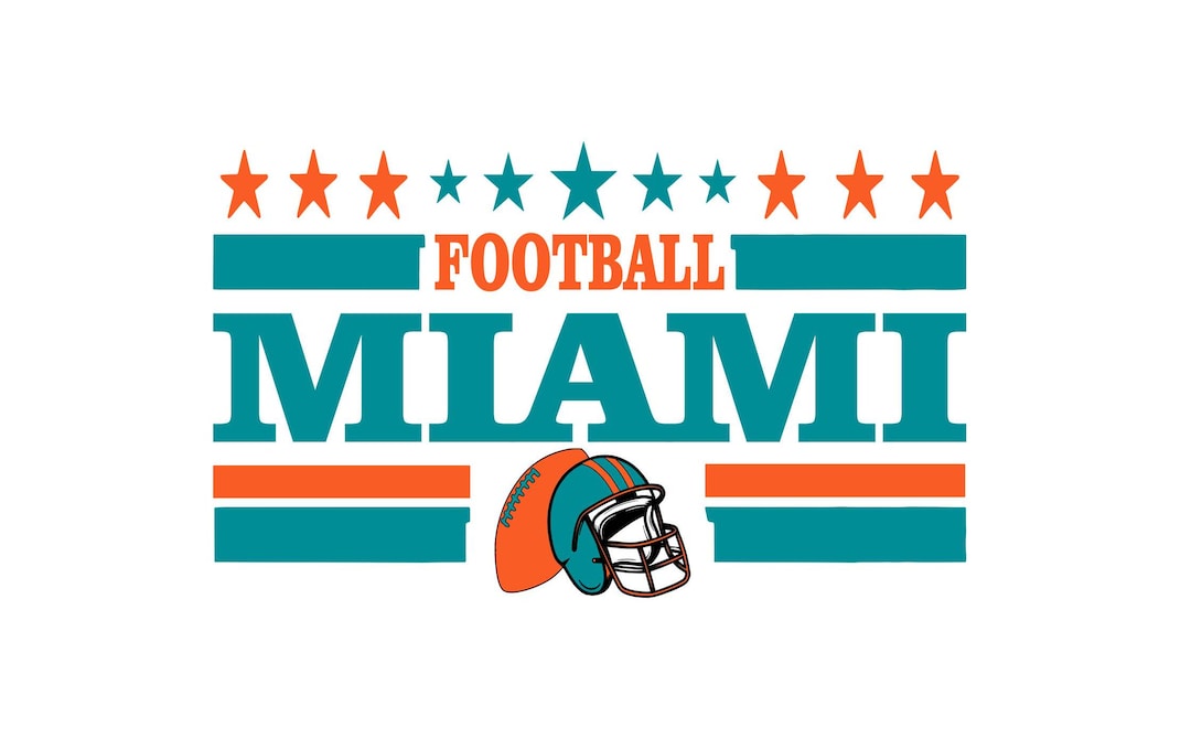 Miami Football Inspired Design for Printing, Cutting and Sublimation ...