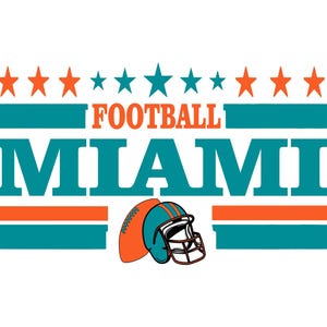 Miami Football Inspired Design for Printing, Cutting and Sublimation ...