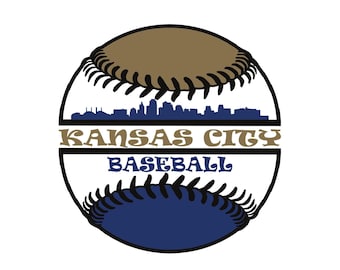 Kansas City Baseball - SVG, EPS, PNG, Cricut and Silhouette Studio - Etsy
