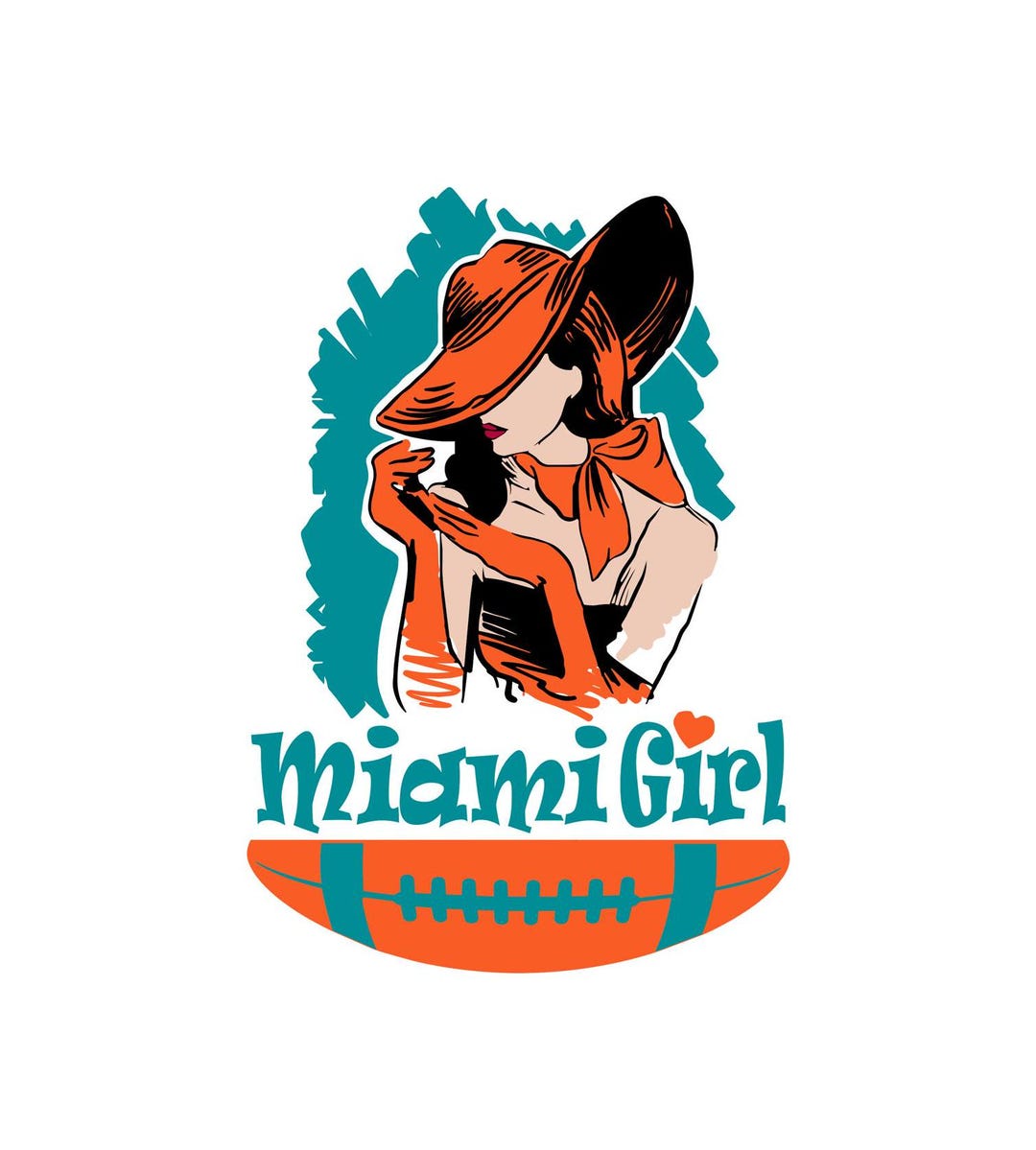Miami Football Inspired Design for Printing, Cutting and Sublimation ...